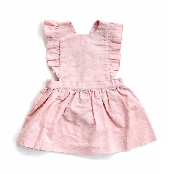 beba bean | Dresses | Nwt Beba Bean Pinafore Linen Dress 62 Month ...
